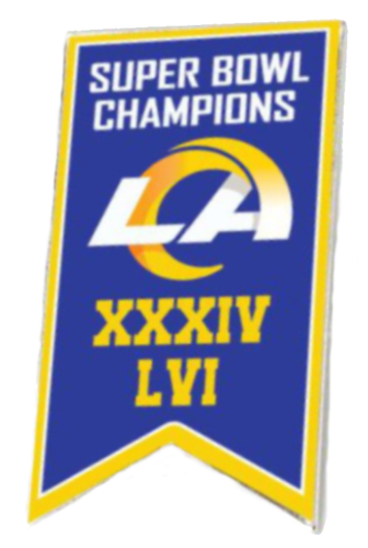 Rams Pins RARE Los Angeles Rams Pin NFL Super Bowl Banner Football ...