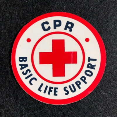 American Red Cross CPR Basic Life Support Sticker (peel back) - Round | eBay