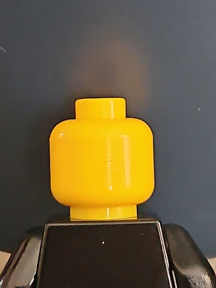 LEGO Minifigure Head Yellow Male Gray Beard Moustache Grandpa Sad Eyes ...