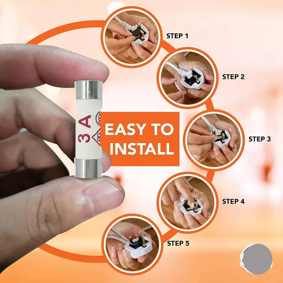 3A 5A 10A 13A Fuse Domestic Cartridge Plug Household Mains 3 5 10 13 ...