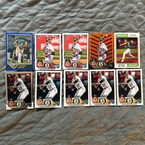 10x MASON MILLER Rookie RC Lot! 2023 Topps Update Blue Holiday Chrome ...
