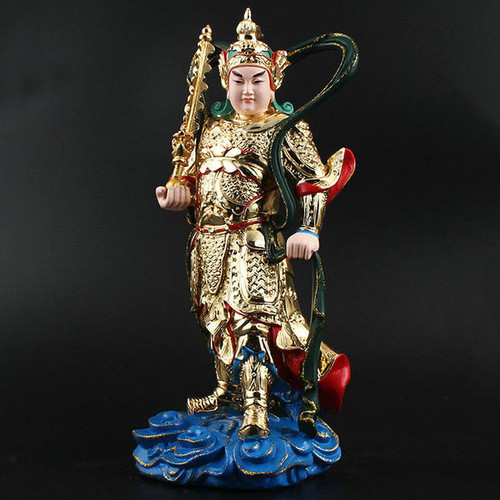 26cm Resin WeiTuo Bodhisattva Buddha Statue Fengshui Buddhism Blessing ...