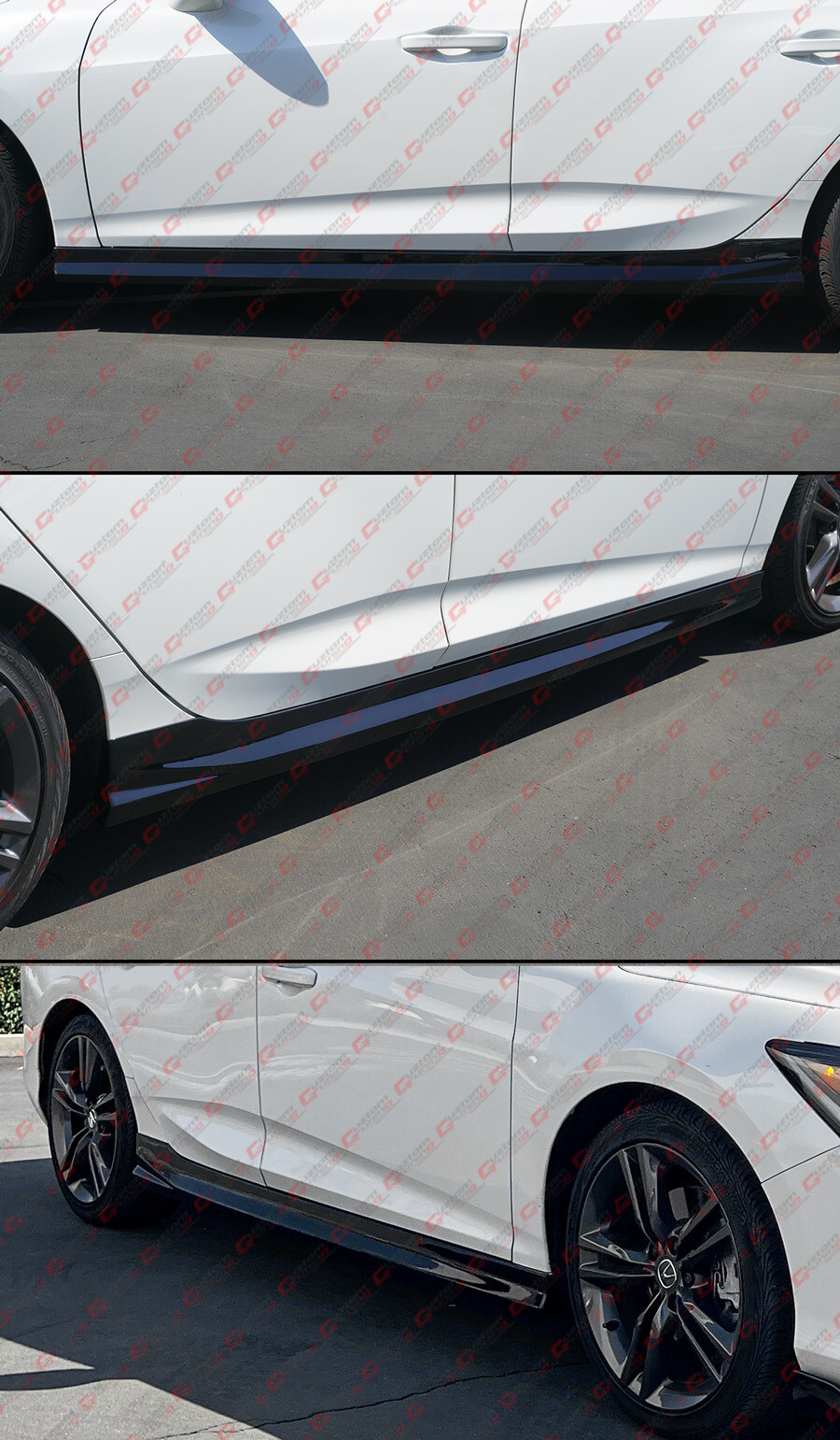 For 2023-25 Acura Integra DE4 DE5 GF Bodykit V1 Black Pearl Side Skirt ...