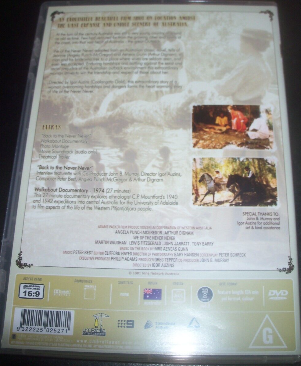 We Of The Never Never (Arthur Dignam) (Australia All Region R) DVD ...