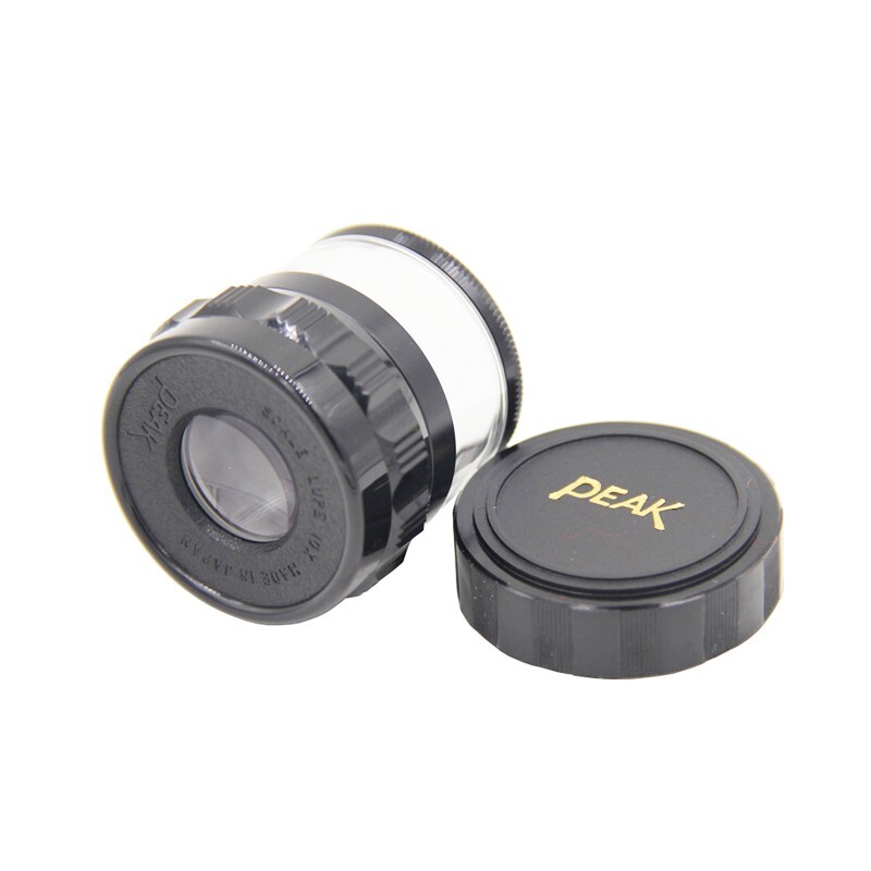 PEAK Magnifier 1983 Scale Loupe 10X with No.1 Reticle Black Copy/Fabric ...