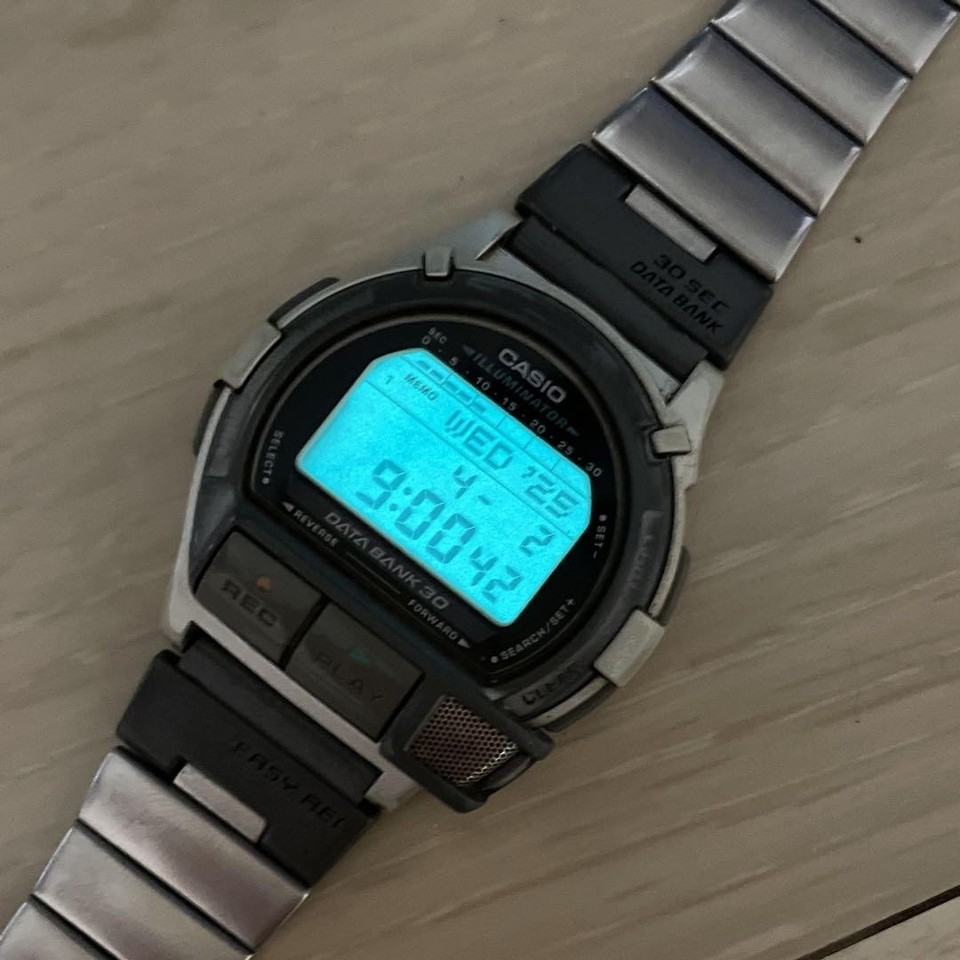Casio Data Bank Easy Rec Digital Watch Battery Included Used Backlight ...