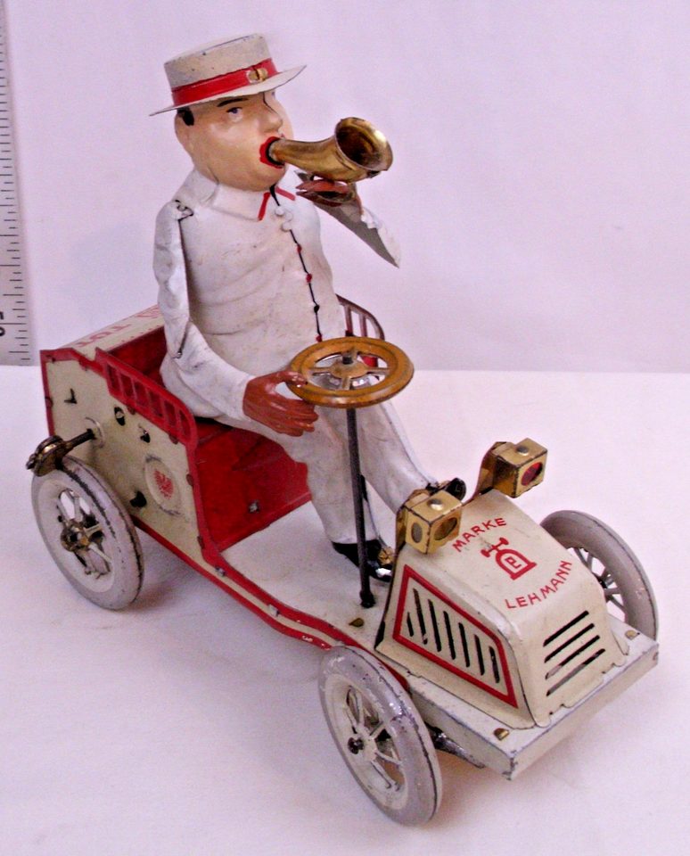 LEHMANN OF GERMANY 1903 TUT TUT CAR TIN WIND UP TOY WORKS! | eBay