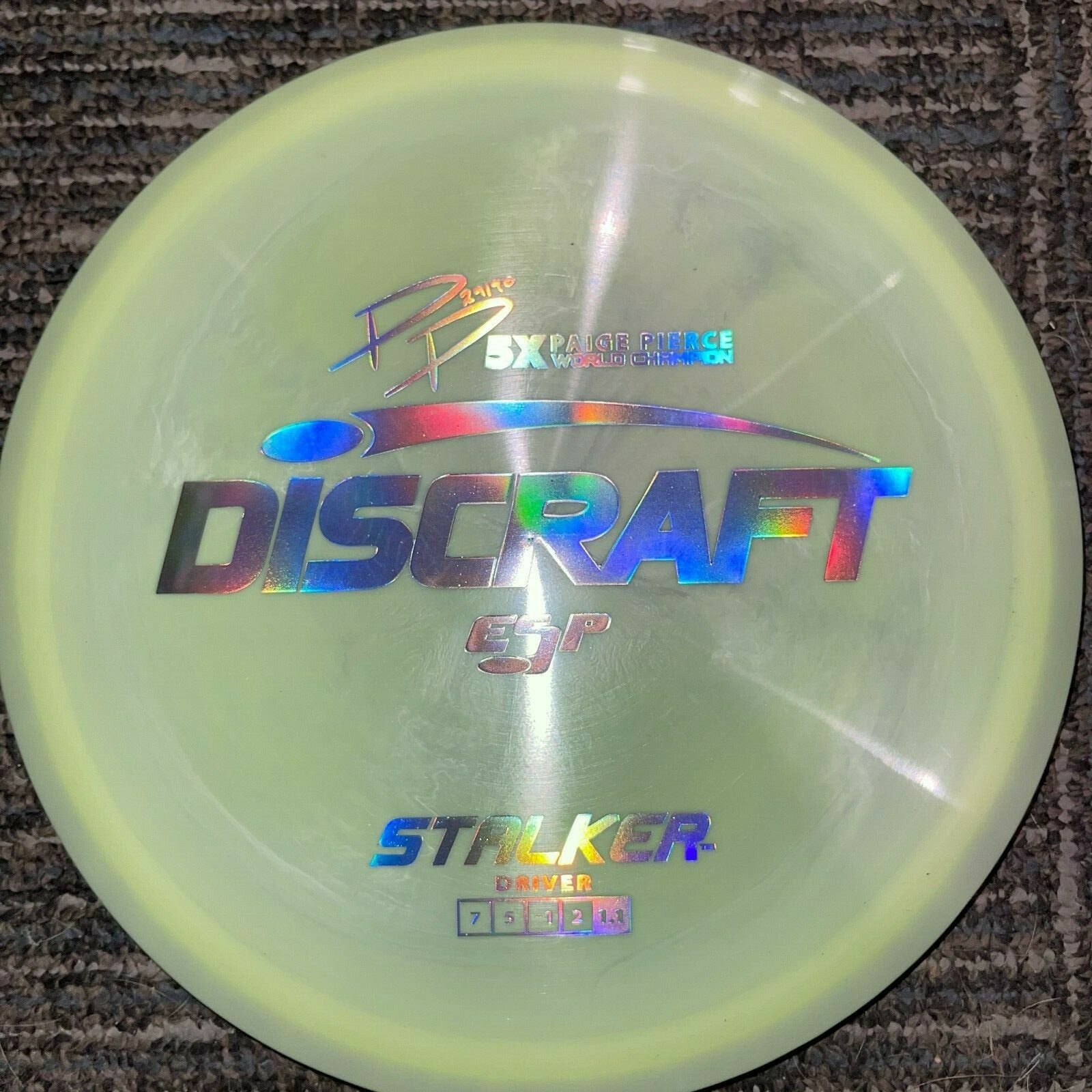 NEW DISCRAFT ESP SWIRLY STALKER DISC GOLF FAIRWAY DRIVER GR/SS 175-6G ...