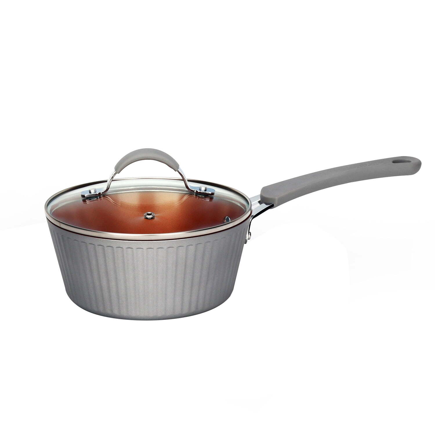 Non-Stick Saucepan Pot with Lid Stylish Kitchen Cookware with Elegant ...