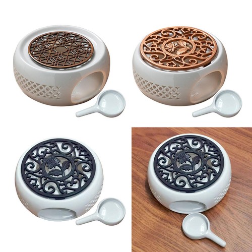 Round Ceramic Teapot Warmer Candle Furnace with Tealight Tray | eBay ...
