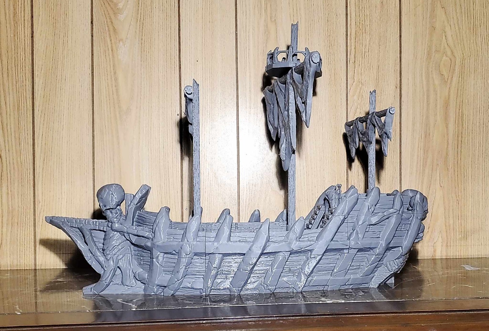 Undead Galley Pirate Ship Boat Terrain Scenery D&D 28mm Miniature DnD ...