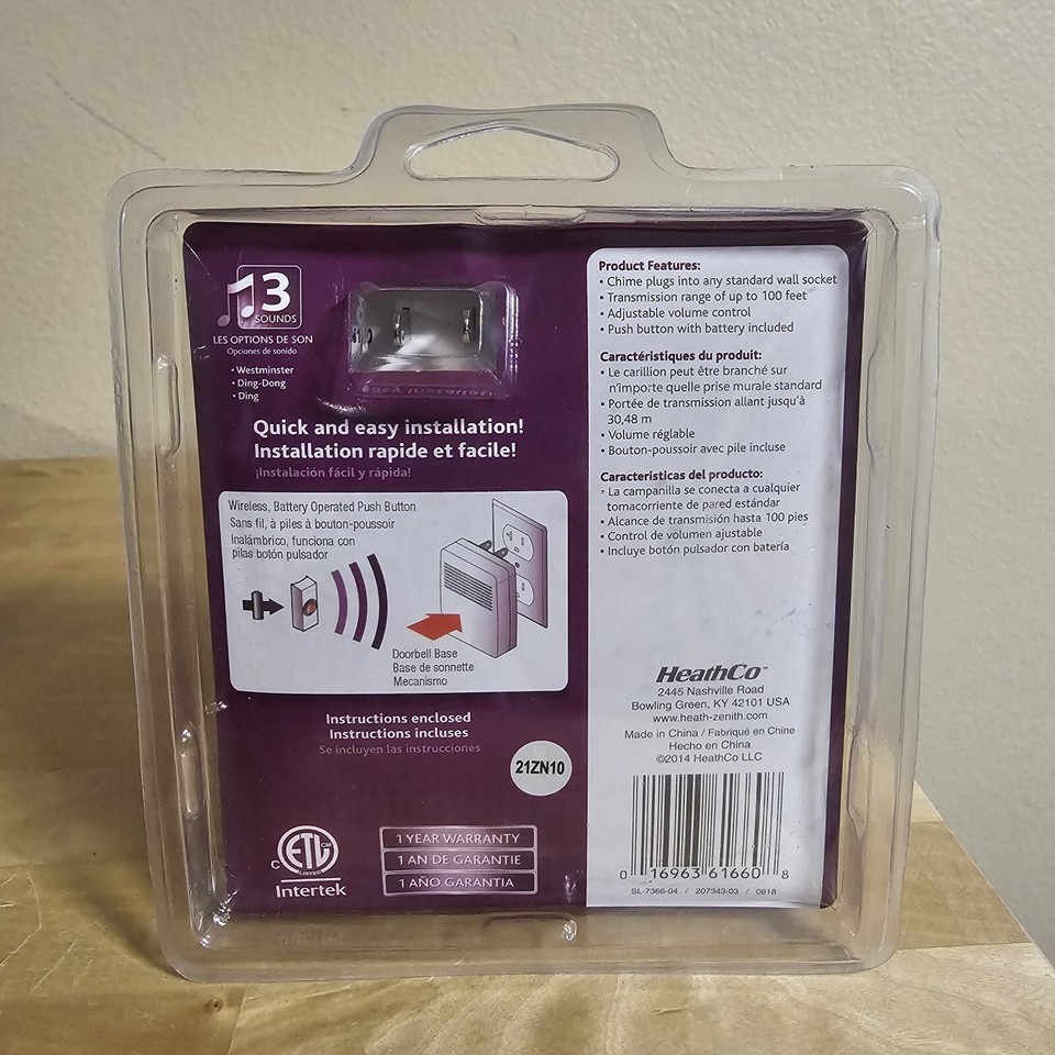 Heath Zenith Door Chime Kit SL-6166-C 16963616608 | eBay