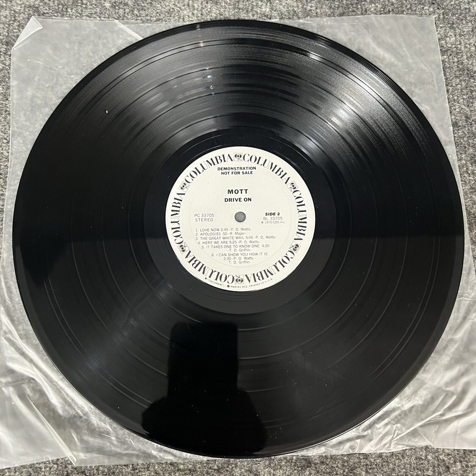 Mott The Hoople Drive On LP Columbia Promo 1975 1st Press Record Is ...