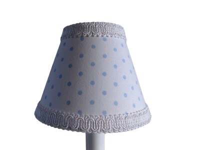 Baby Blue Dot Chandelier Shades, 5" Mini Lamp Sconce Shade, Boy's ...