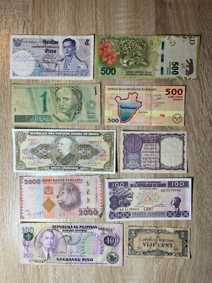 Premier Set of 10 Assorted Foreign Banknotes World Paper Currency ...