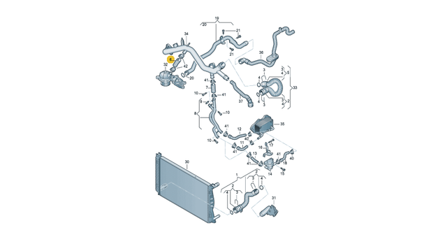Genuine Coolant Hose for AUDI A4 Wagon S4 Cabrio Quattro 06E121445B for ...