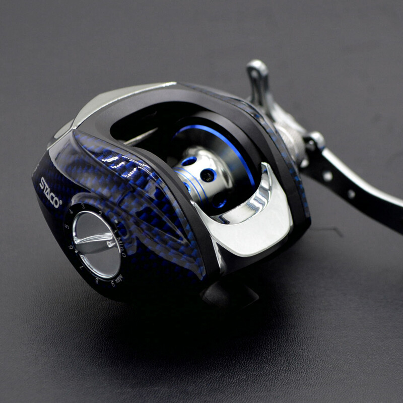 Low Profile Baitcaster Lure Fishing Reel 7 Bearings 7.1:1 Smooth Right ...