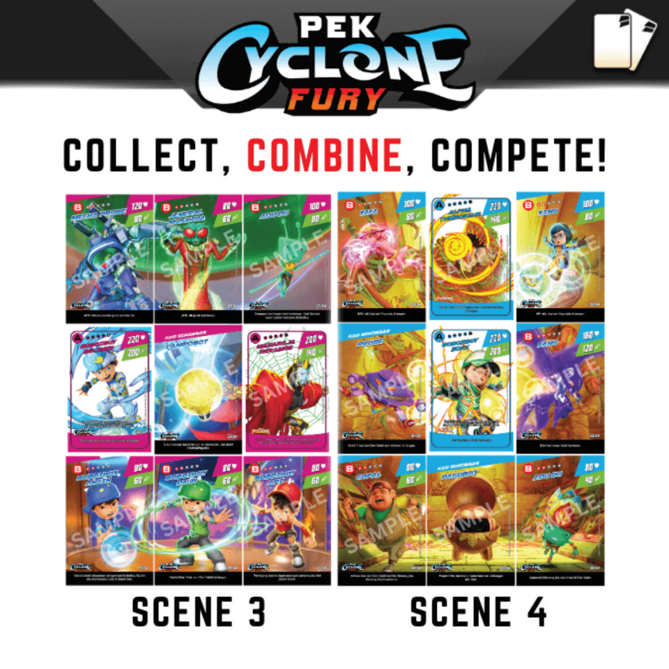 2024 NEW Boboiboy Galaxy Pek Cyclone Fury Trading Cards FAST SHIPPING ...