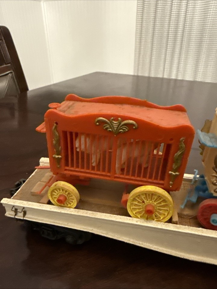O Gauge Circus Train Car With 3 Wagons | eBay
