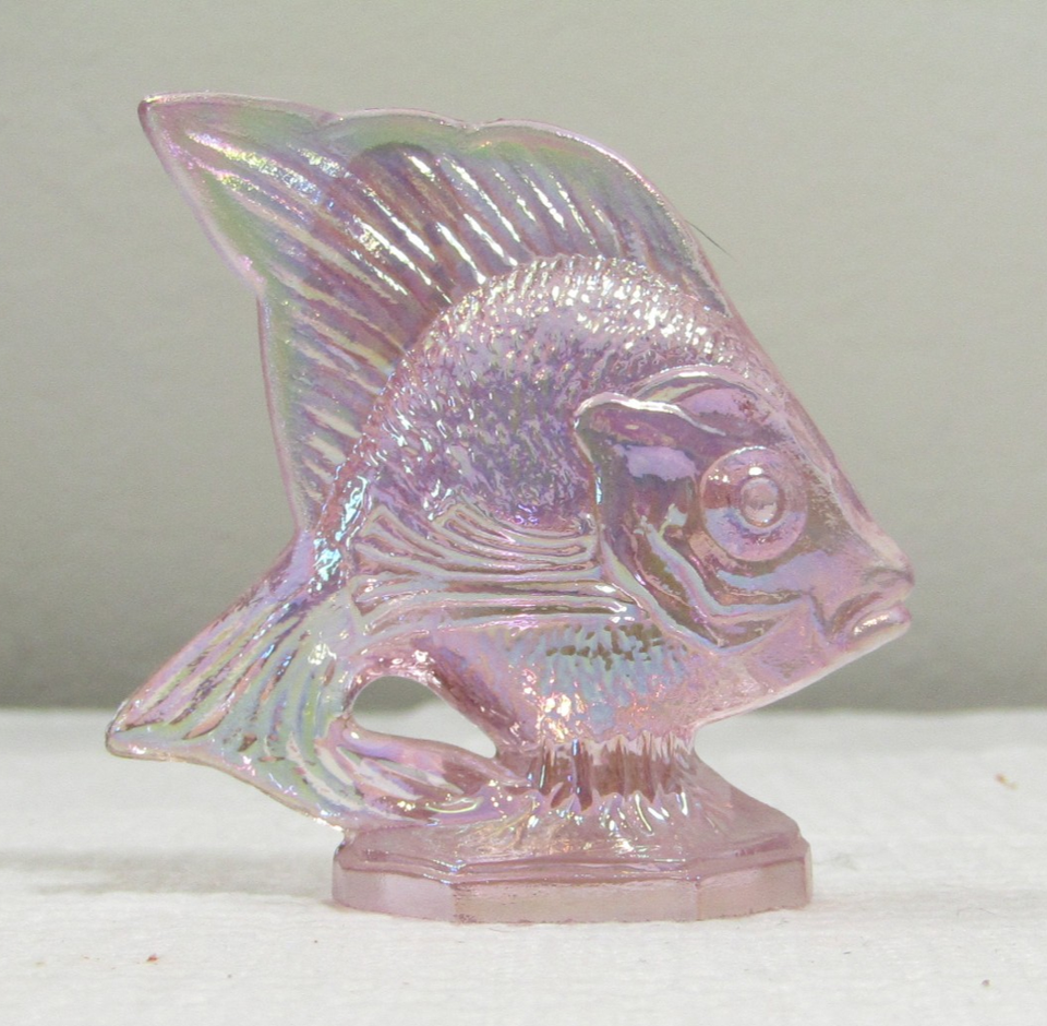 Fenton Pink Iridescent Glass Sunfish Goldfish Figurine Fish - Mint | eBay