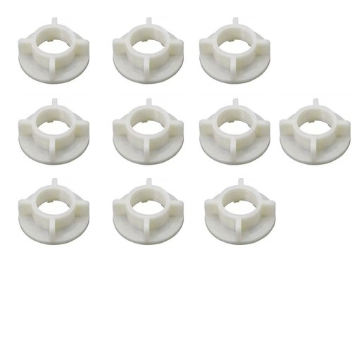 10PCS Plastic Thread Assortment Kit White Faucet Lock Nut Round Nuts ...