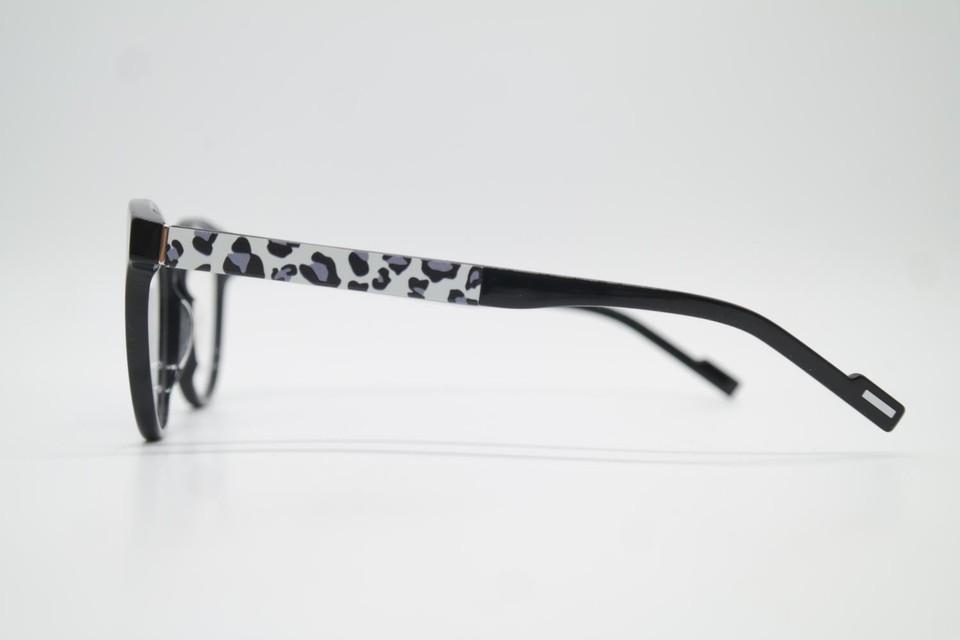Glasses MIKI NINN MNOF0061 Black White Purple Oval Frames New | eBay
