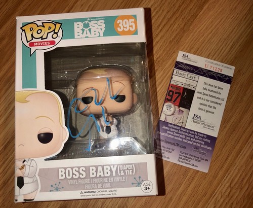 Boss Baby Diaper and Tie Pop Vinyl Figure Funko 395 Signed Auto Alec ...
