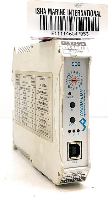 Wandfluh Hydraulics Electronics SD6 Digital Controller SD6201D20-AA for ...