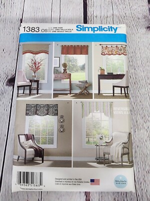 1383 Simplicity Valance Window Treatments Pattern One Size | eBay