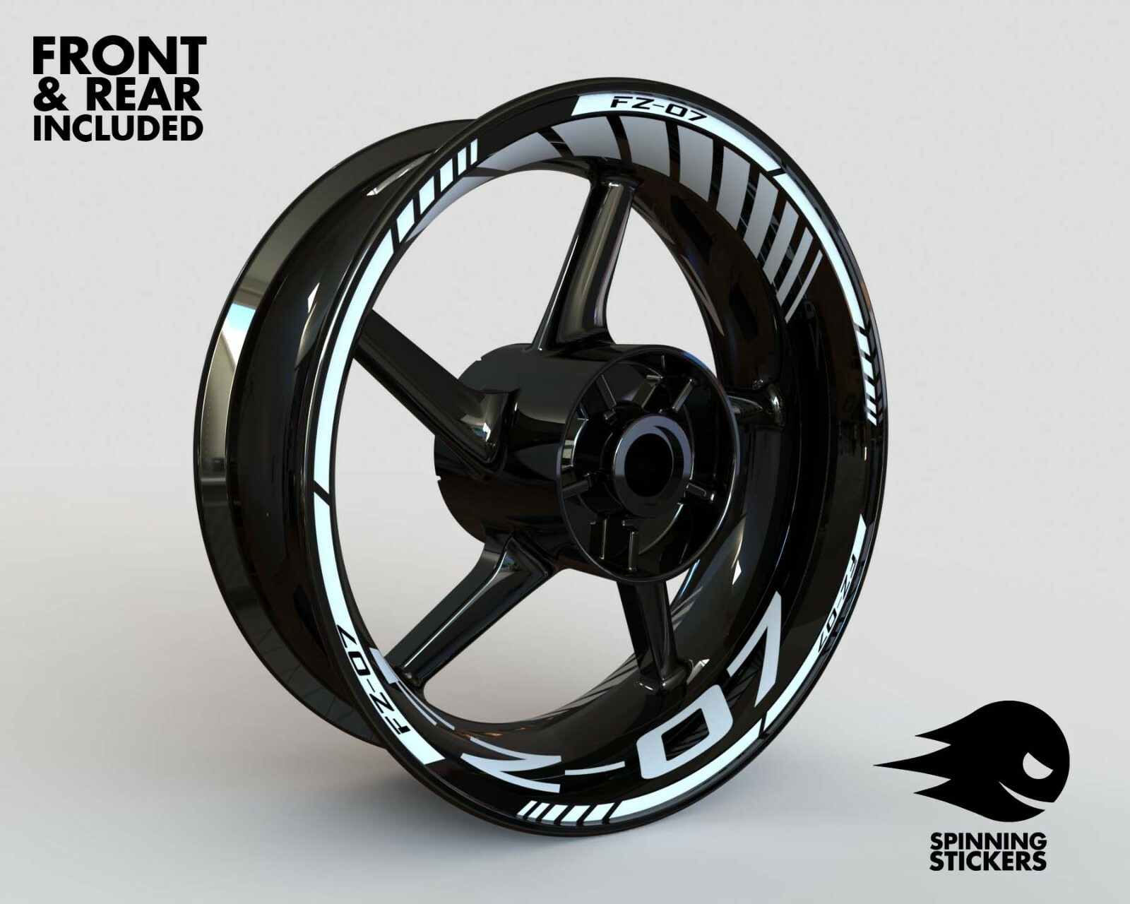 Wheel Stickers for Yamaha FZ07 FZ-07 Rim Tape Motorcycle Decals ...