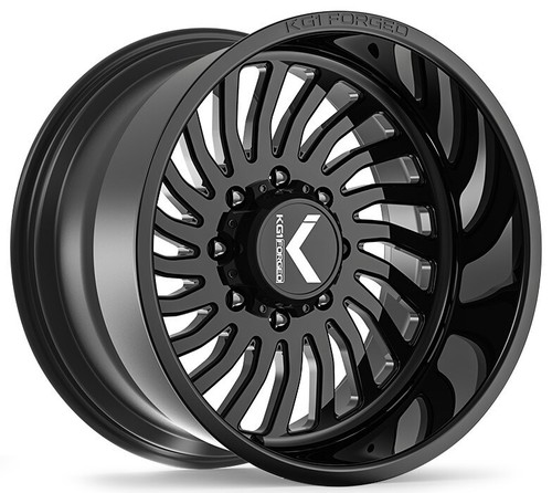4 NEW 20x10 KG1 Abyss Forged KT096 All Gloss Black Wheels 8x6.5 8x165.1 ...