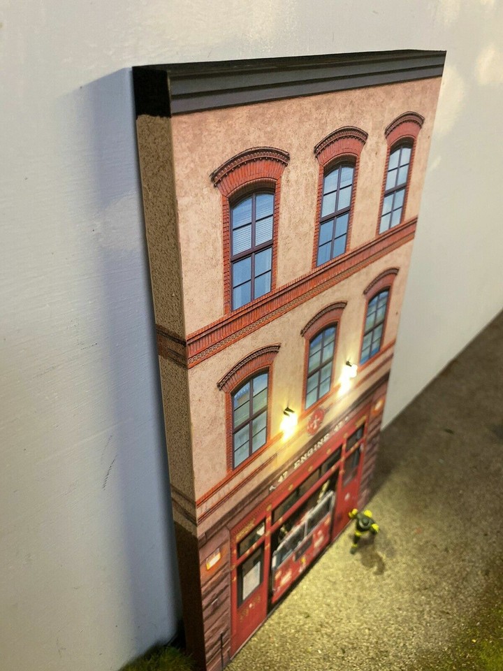 N Scale Scratch Built "FIRE HOUSE" Department Station Front/Flat ...