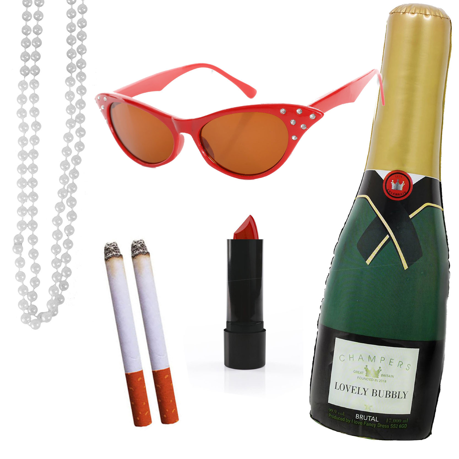 FABULOUS LADY COSTUME PATSY STONE ABFAB ICON FANCY DRESS ACCESSORIES ...