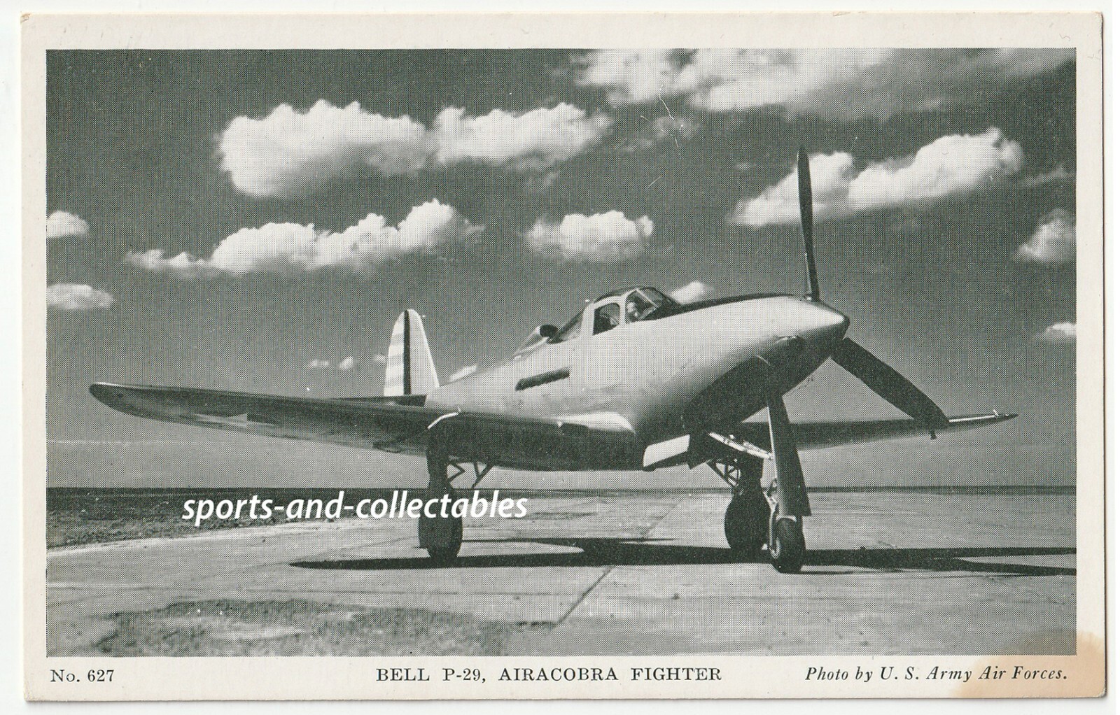 WW2 Postcard - BELL P-29, AIRACOBRA FIGHTER - US Army Air Forces Photo ...