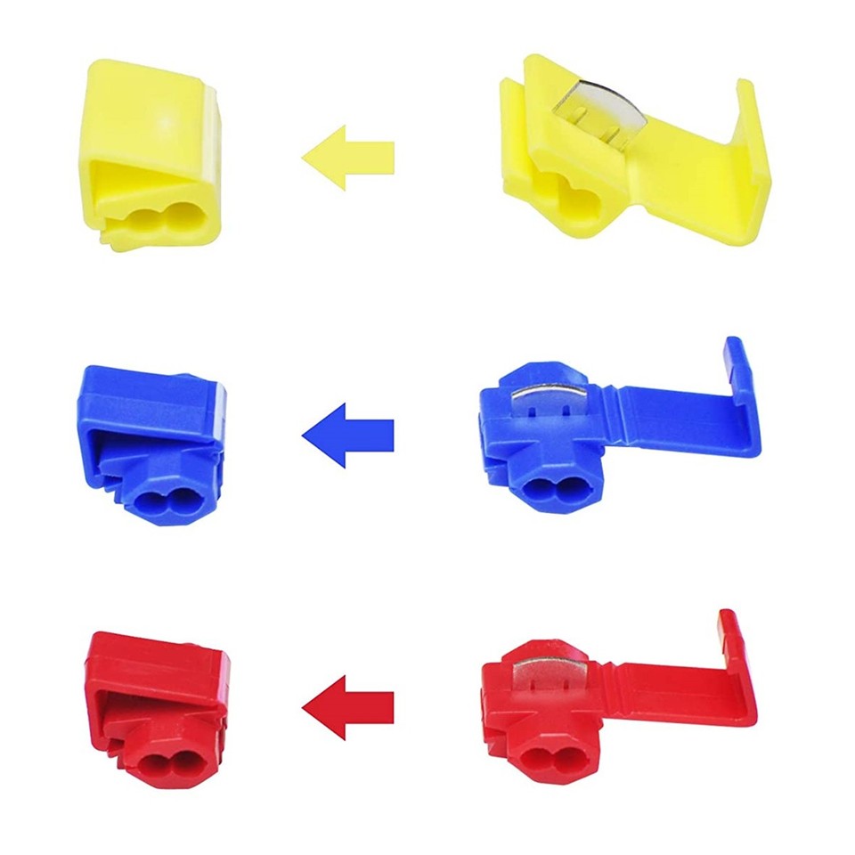 50/400X Lock Snap Wire Connectors Quick Splice Electrical Cable Crimp ...