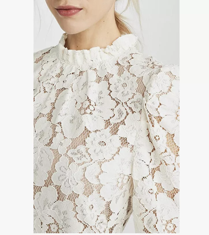 Wayf Womens Emma Puff Sleeve Lace Top Sale Online