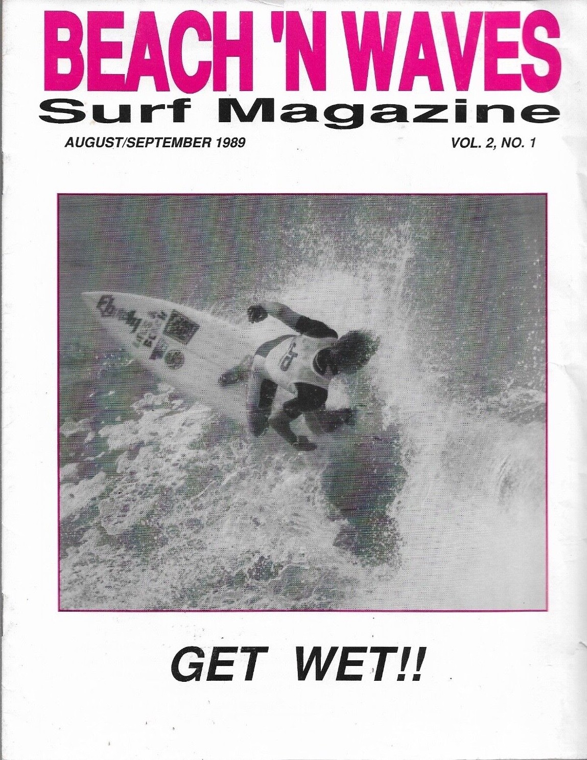 Beach 'N Waves Surf Magazine v2 #1 Aug 1989 - TREVOR CHRIST cvr - Very ...