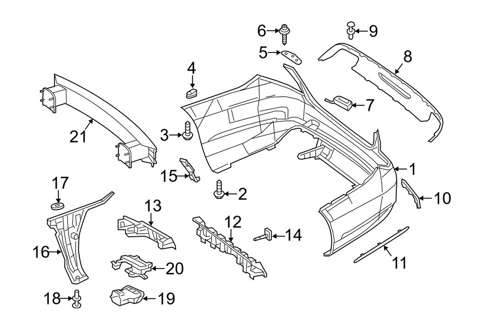 Genuine OEM Rear Passenger Right Reflector Panel For Mercedes ...