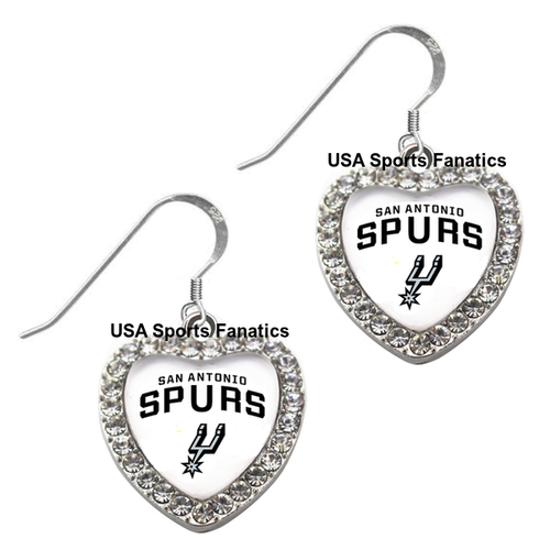 San Antonio Spurs 925 Necklace or Earrings or Set Team Heart With ...