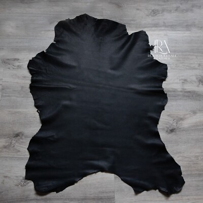 Thin 2 oz Black Grain Kid Goatskin Leather Hide Kidskin Garments Water ...