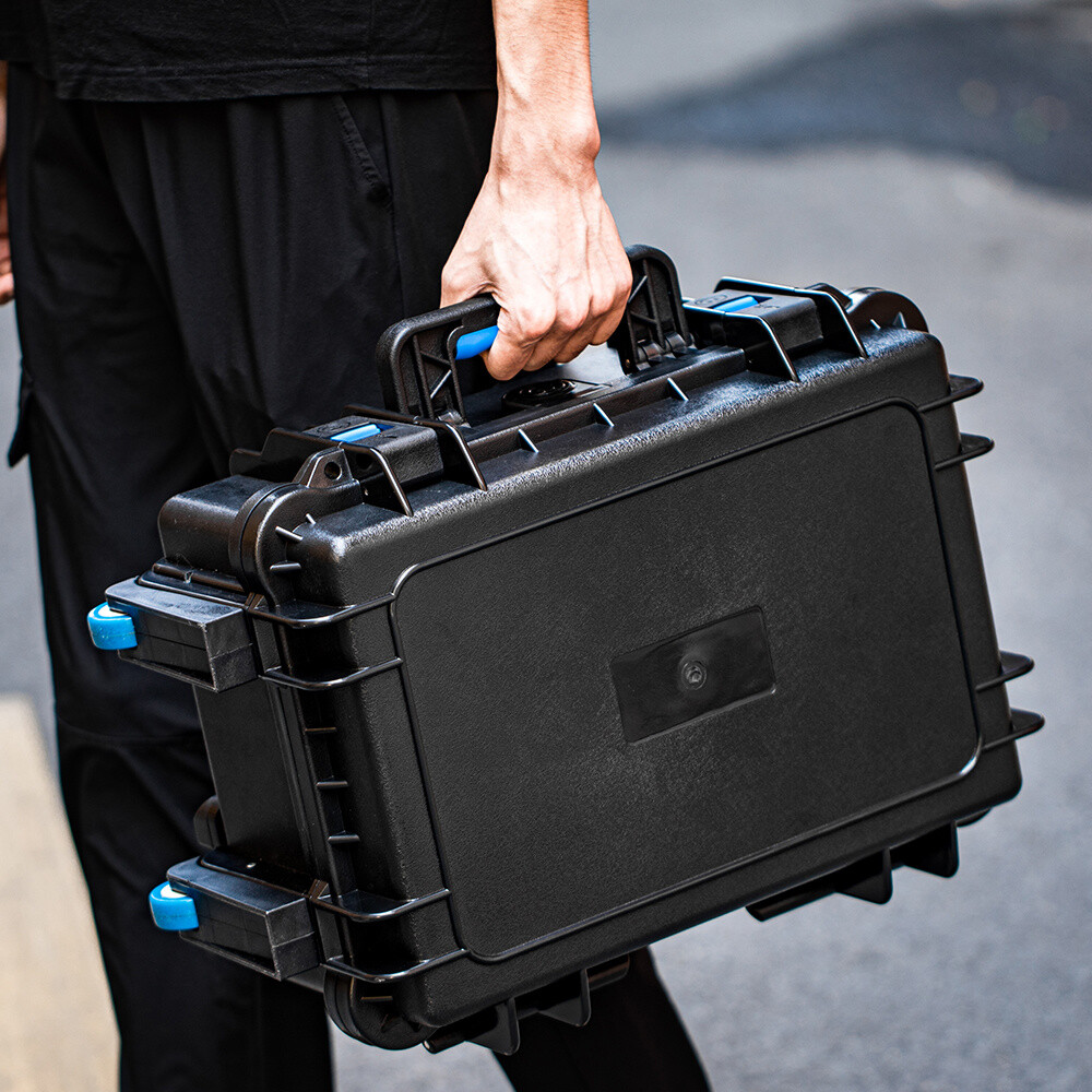 Waterproof Wheel Rolling Travel Equipment Tool Box Hard Case Foam ...