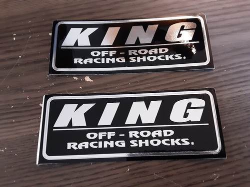 Lot of 2 KING SHOCKS Black Chrome Shock Decals Stickers Truck 4x4 ...