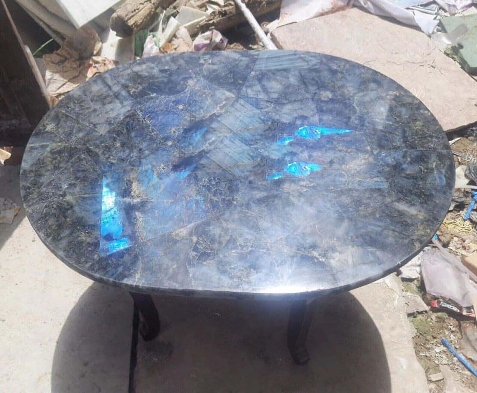 48" x 30" Labradorite Table Top Counter Top Natural Stones Handmade ...