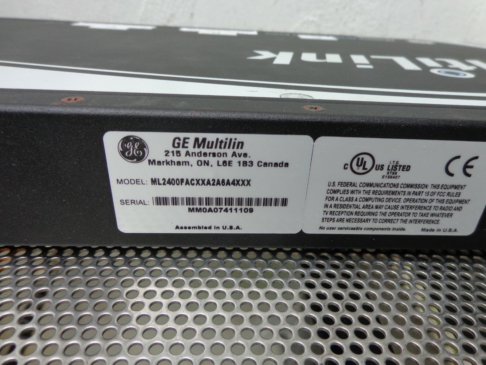 MultiLink ML2400 ML2400-F-AC-XX-A2-A6-A4-XX-X Managed Switch ...