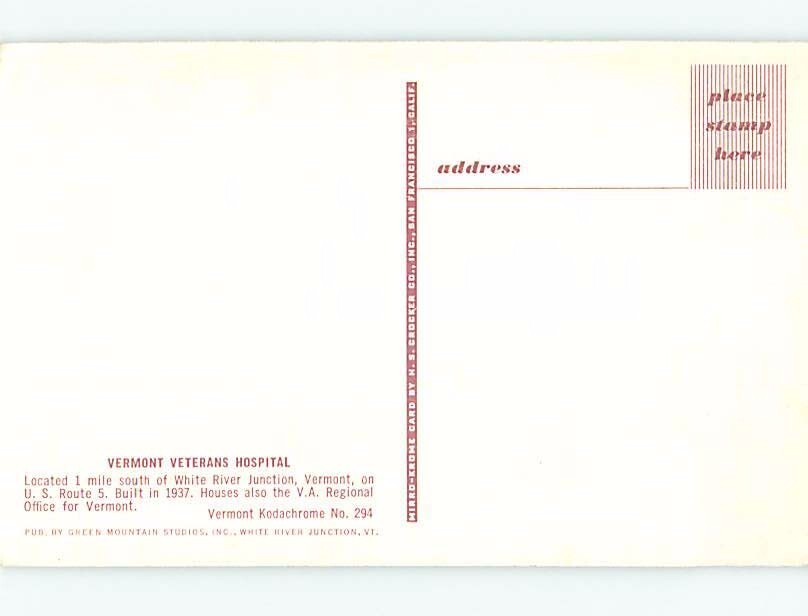 Unused Pre-1980 HOSPITAL SCENE White River Junction - Lebanon Vermont ...