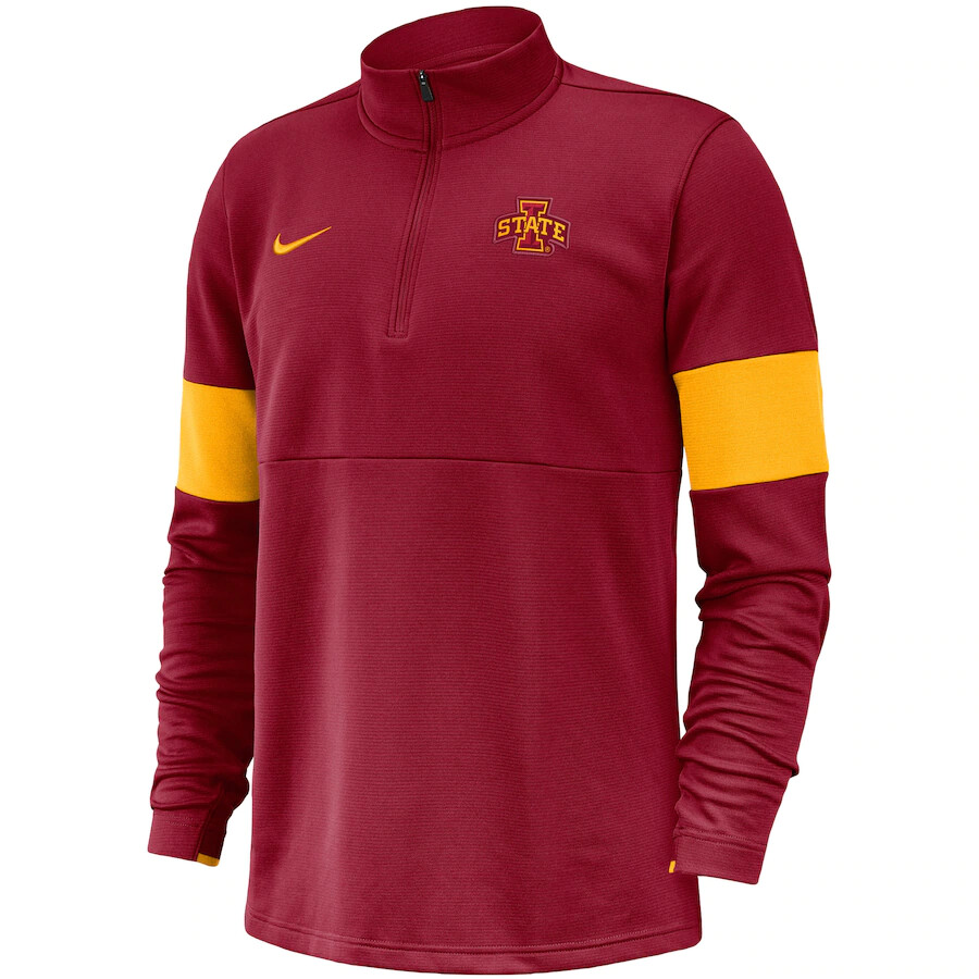 Iowa State Cyclones Jacket Nike Sweatshirt Therma Pullover 1/4 Zip NCAA ...