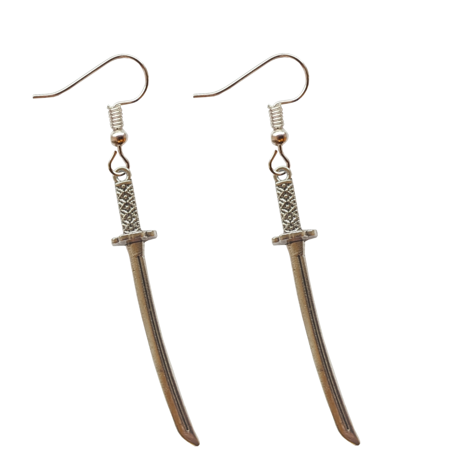 Japanese Metal Silver Samurai Earrings Sword Earring Yakuza Katana ...