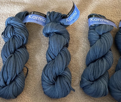 4 Yarn Berroco Karma 100% Cotton Color: 3463 Blue 1.75oz, 66yd, Super Bulky | eBay