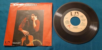 Don McLean 45 Vincent / Castles In The Air United Artists 50887 vg++ ...
