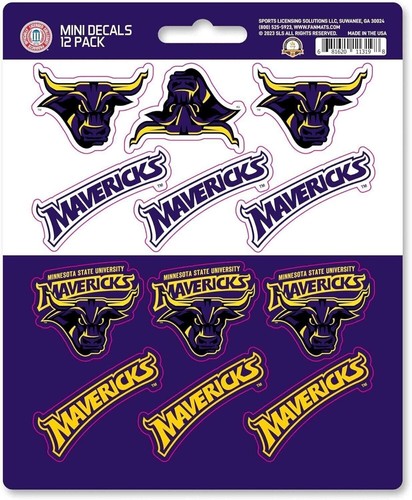 Minnesota State University Mankato Mavericks 12-Piece Mini Decal ...